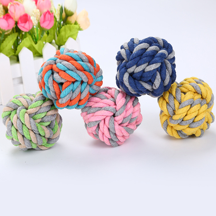 Pink Cotton rope Ball – Slobber Chops Dog Treats